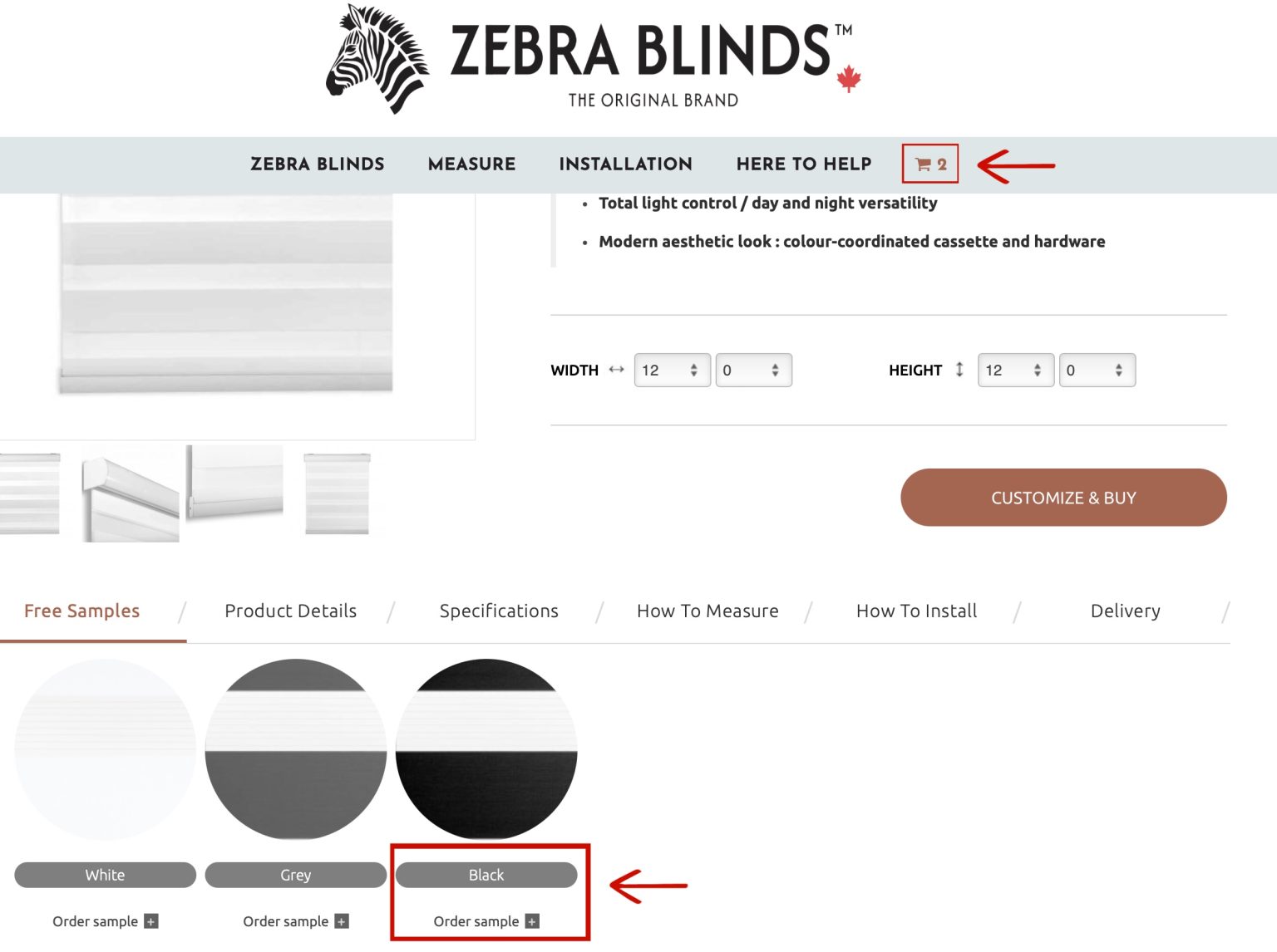 Free Samples - Zebra Blinds